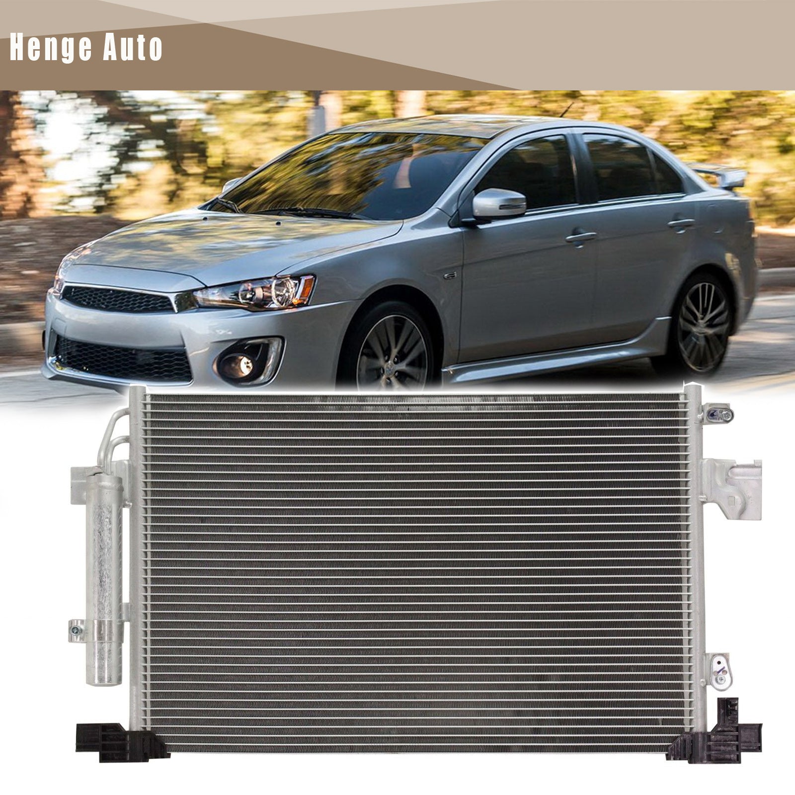 AC Condenser Aluminum For 2008-2017 Mitsubishi Lancer Outlander 3747 7 ...
