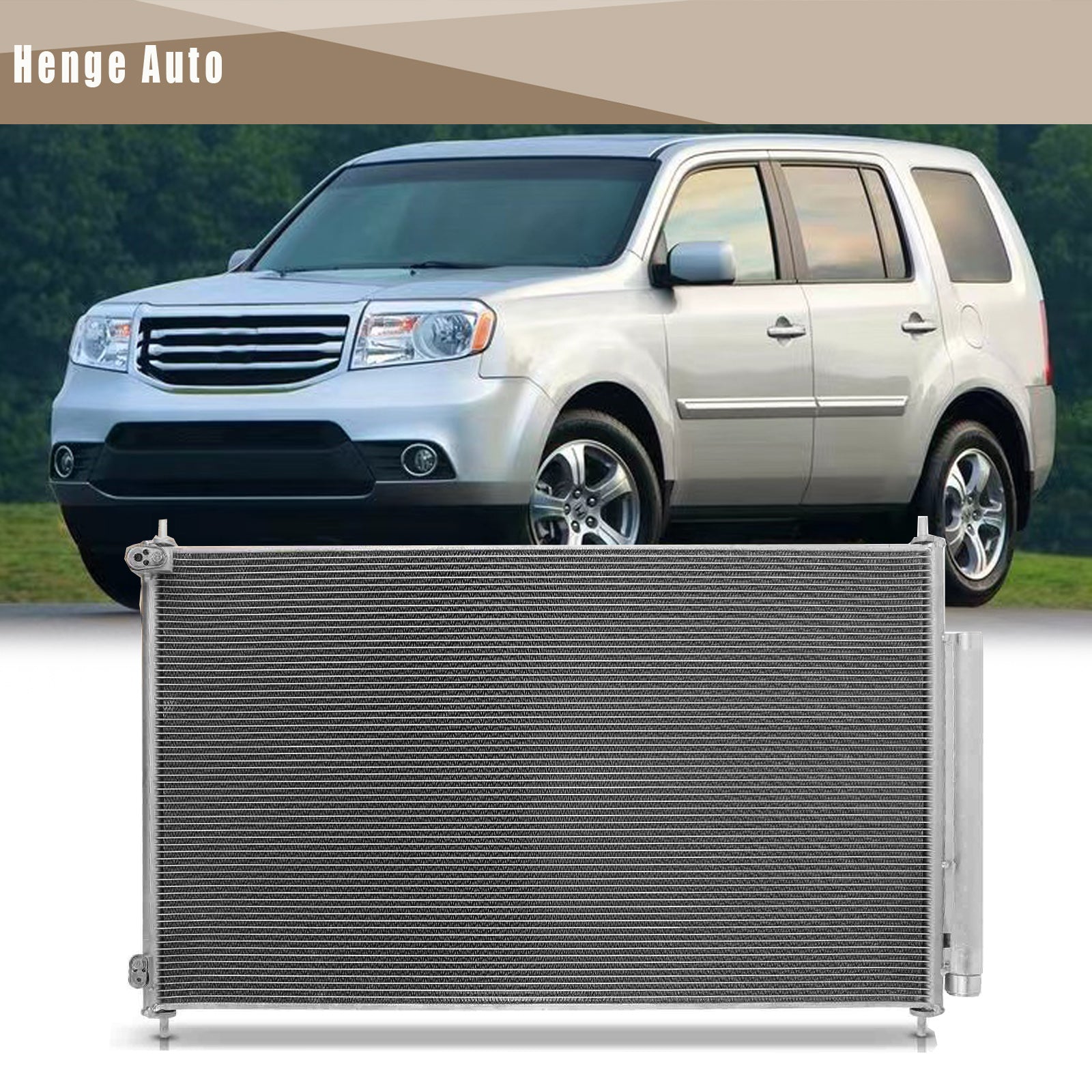 AC Condenser For 2009-2015 Honda Pilot Aluminum Fits 3771 80110SZAA01 ...