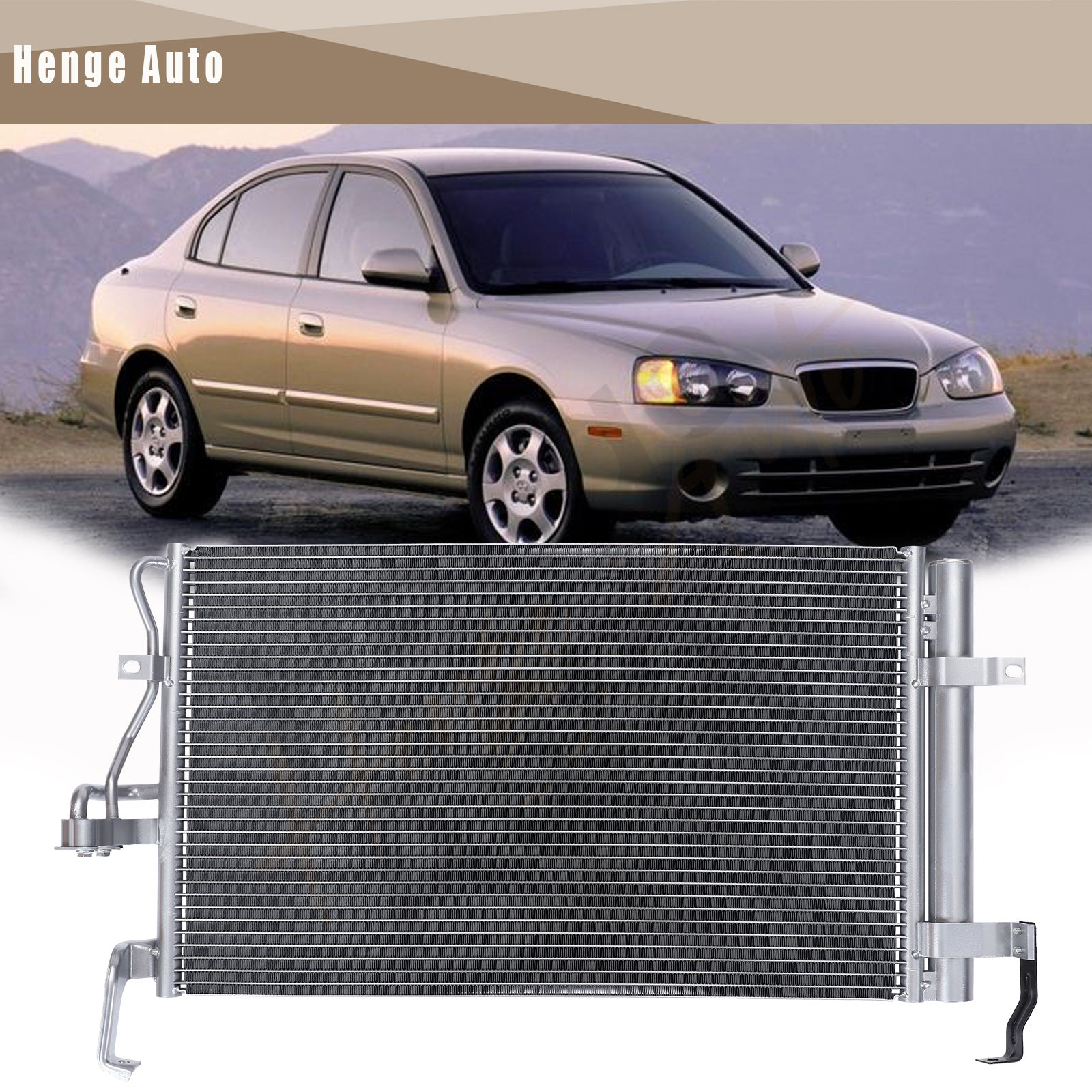 Aluminum Radiator Assembly Fit For Hyundai Elantra 2001-2006 Tiburon ...